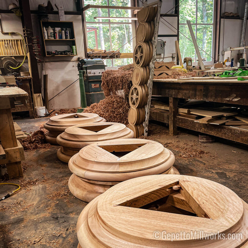 Custom Wood Turning for Historic Restoration | Column Bases